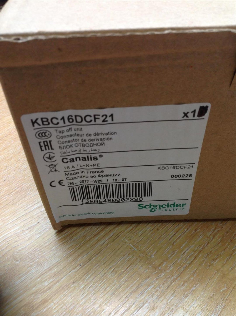 Schneider Canalis BUSBAR Tap OFF OFF unit 16a L+N+PE KBC16DCF21 – NickHixon